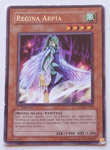 YU-GI-OH! REGINA ARPIA FOTB-IT020 Carta RARA Mostro 1° Edizione ...