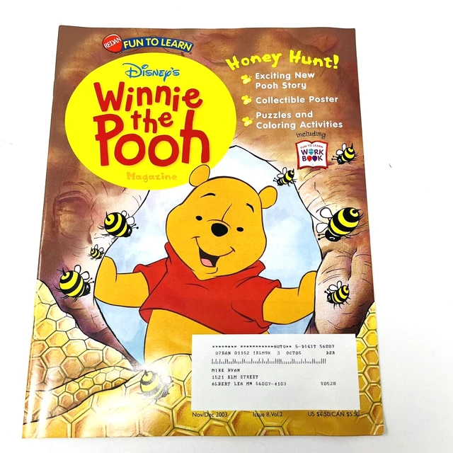 DISNEY’S WINNIE THE Pooh Magazine November December 2003 Honey Hunt ...