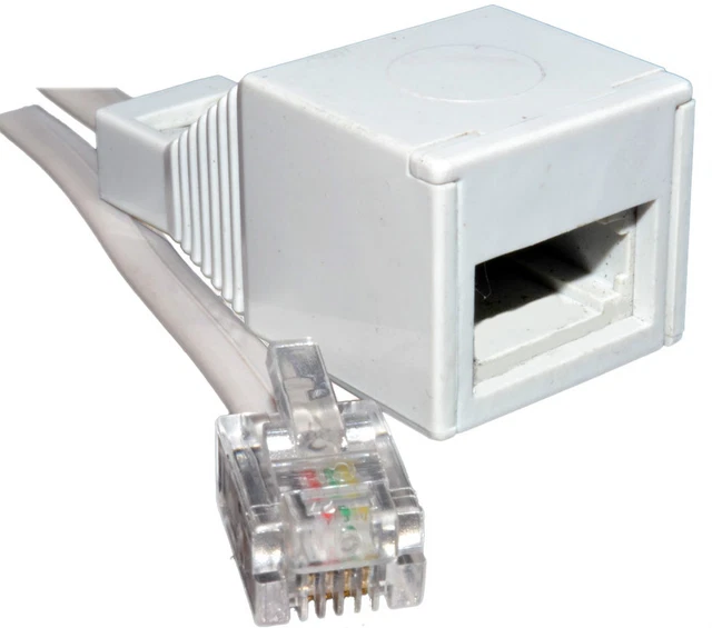 BT FEMALE SOCKET To Rj11 Male Plug,Uk To Usa/Irish Phone/Modem Adapter ...