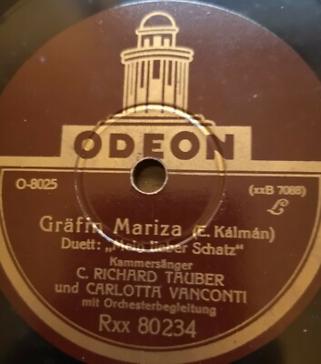 RICHARD TAUBER & Carlotta Vanconti "Countess Mariza" Duet Odeon 78rpm ...