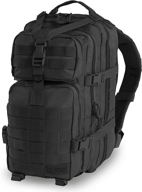 ASSAULT BACKPACK BLACK Molle Pack New Hydration Compatible W TEXAS FLAG ...