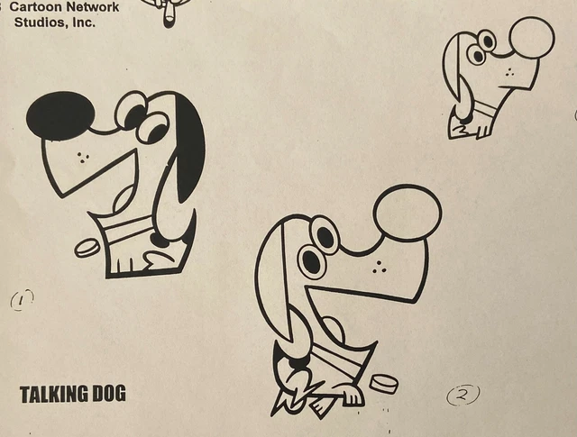 THE POWERPUFF GIRLS - Production Model Sheet - Talking Dog Poses - 98 ...