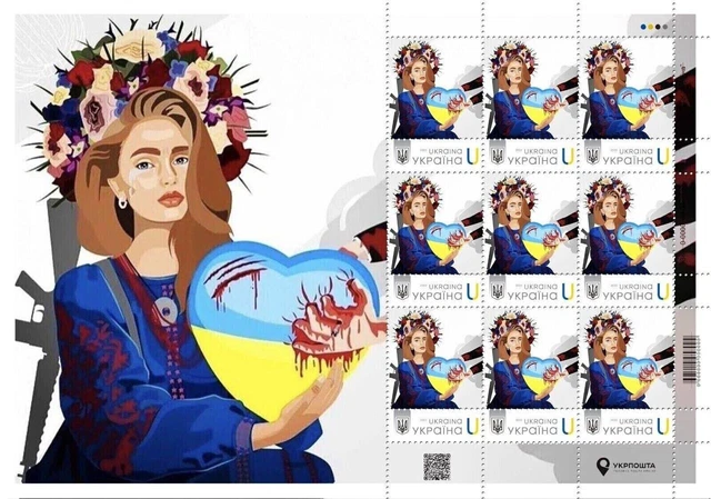 VERY RARE STAMPS War in Ukraine 2022-2025 - bloody hands🩸 ️‍🩹 £17.71 ...