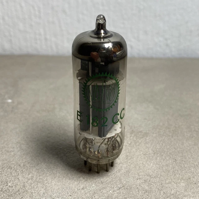VALVO E182CC / 5687 Röhre, Triode, geprüft mit Funke W19S- NOS, Green ...