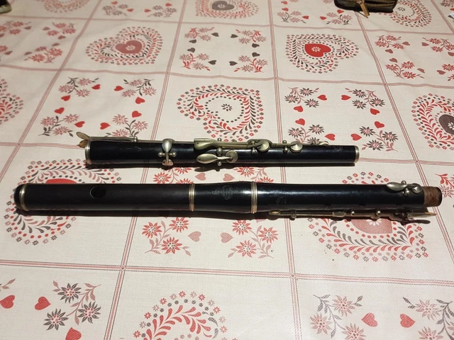 ANTIQUE HISTORICAL VINTAGE old rare ancient Italian transverse flute ...