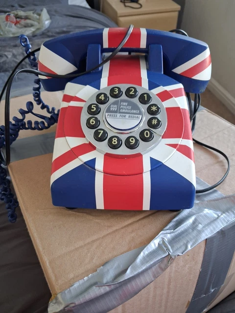 UNION JACK TELEPHONE Push Button Next Retro / Vintage Style Used £31.88 ...