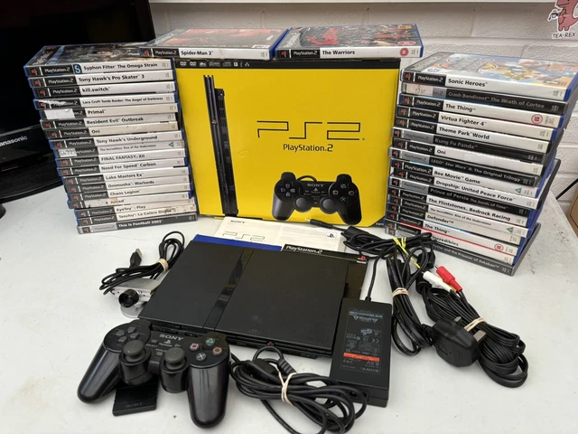 PLAYSTATION 2 SLIM Console Boxed Bundle With 37 Games & Extras SCPH ...