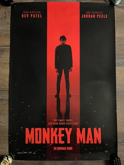 MONKEY MAN ONE Sheet Quad Cinema Poster 2024 Dev Patel £13.99 - PicClick UK