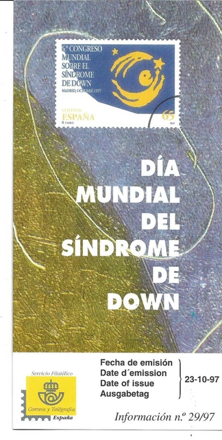 SPAIN WORLD DOWN Syndrome Day Fact Sheet 1997 (FN-324) £1.76 - PicClick UK