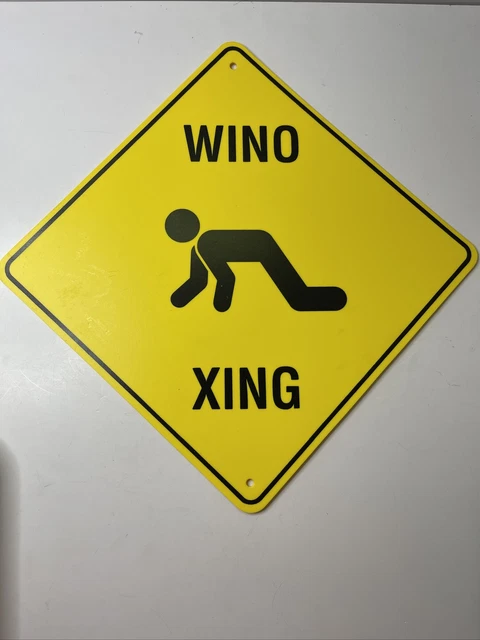 WINO CROSSING XING Humorous Funny Symbol Highway Route Sign EUR 18,59 ...