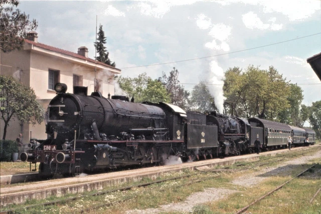 TWO RARE AND Original 35Mm Slides Of Greek Steam Locos During 197X £6. ...
