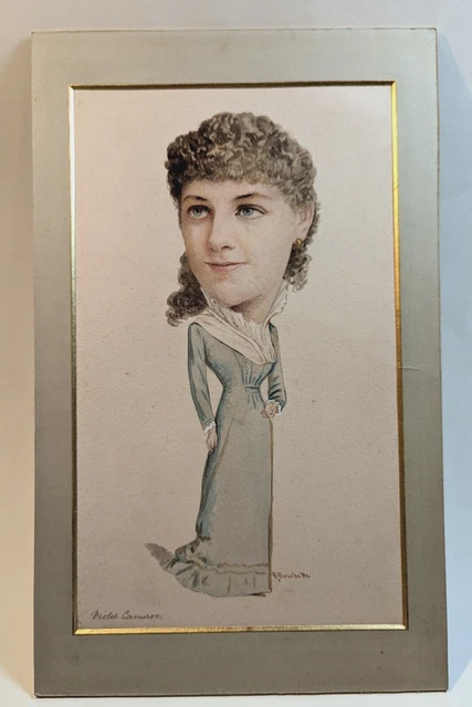 VIOLET CAMERON. VICTORIAN actress. Portrait. Watercolour. 1880s £78.68 ...
