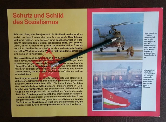 ORIGINAL PLAKAT POSTER DDR Politik NVA Militär GST UdSSR Hubschrauber ...