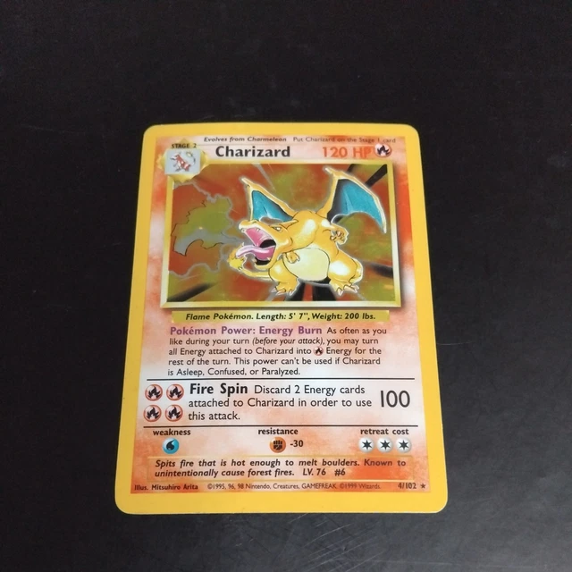 CHARIZARD BASE SET 4/102 Holo Pokémon TCG Unlimited Holo Rare £51.77 - PicClick UK