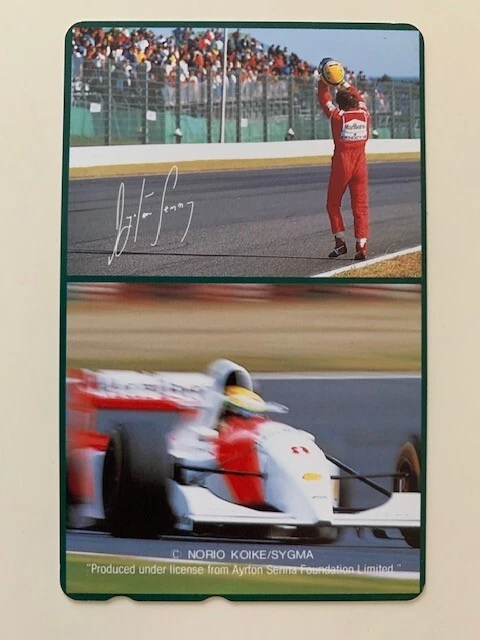 AYRTON SENNA JAPANESE Telephone Card MEMORIAL Card ONLY 1993 McLaren ...