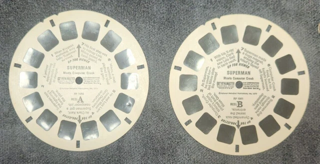 VINTAGE 1970 SUPERMAN Meets Computer Crook Reel A and B View Master ...