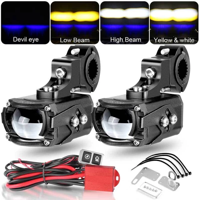 100W 10000LM LED Motorcycle Driving Fog Spot Light Auxiliary Lamp White ...