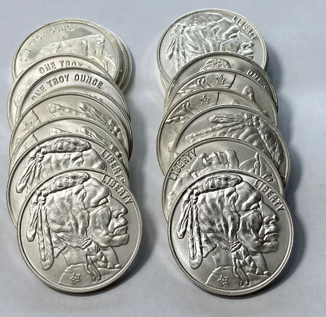 (LOT OF 20) American Buffalo Silver Rounds.999 Fine Silver 1 Oz ...