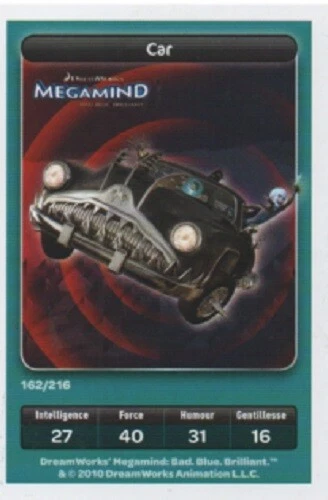 CARTE DREAMWORKS CARREFOUR - MEGAMIND - CAR - N°162 EUR 1,00 - PicClick FR