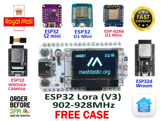 HELTEC ESP32 LORA (V3) MESHTASTIC with SX1262 and ESP32-S3FN8 Chip OLED ...