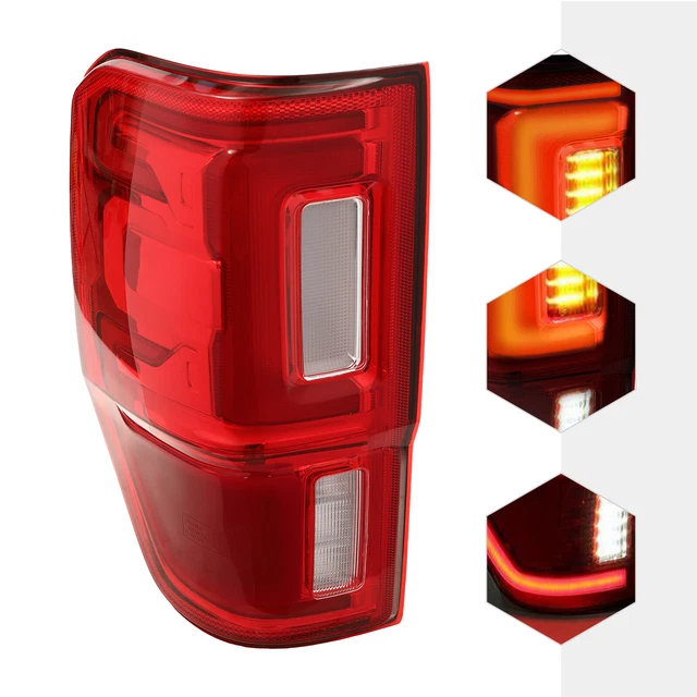 FOR 2019-2023 FORD Ranger Left Red Housing Rear LED Tail Light w/ Blind ...