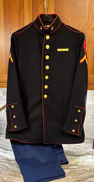 WWII U.S. MARINE CORPS 2nd MARINES DRESS BLUE JACKET & PANTS £109.65 ...