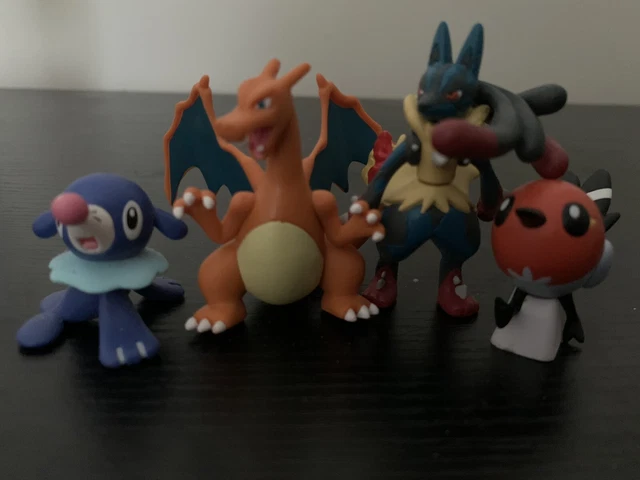 *RARE* FIGURINES POKÉMON Tomy Charizard Mega Lucario Popplio Fletchling ...
