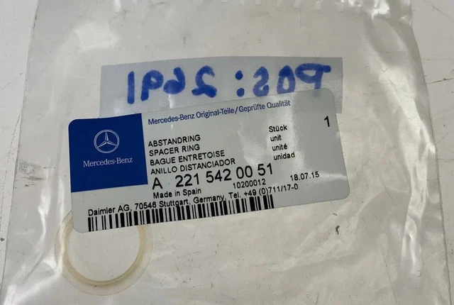 MERCEDES-BENZ E W212 PDC Parksensor Gummiring A2215420051 2011 NEU ...