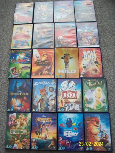 WALT DISNEY'S DISNEY 21 Movie DVD Job Lot Peter Pan Cars Bolt Lion King ...