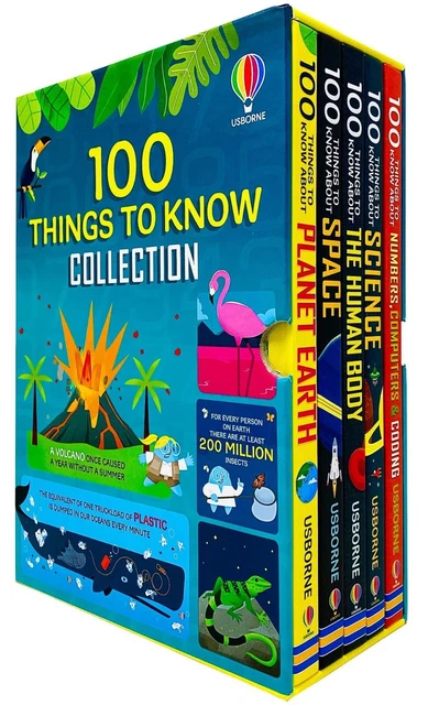 USBORNE 100 THINGS to Know Series 5 Books Collection Set - Age 5-7 ...