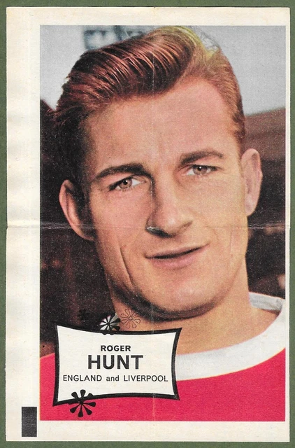 A.&B.C. GUM PAPER Pin-Up Football Stars 1967. Roger Hunt, England ...
