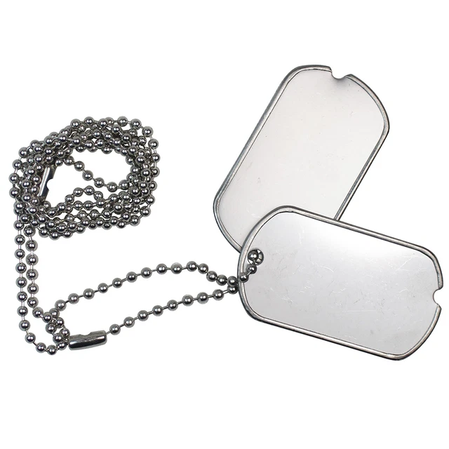 US ARMY TAGS - WW2 Repro American Military Metal GI Dog Tag Set ...