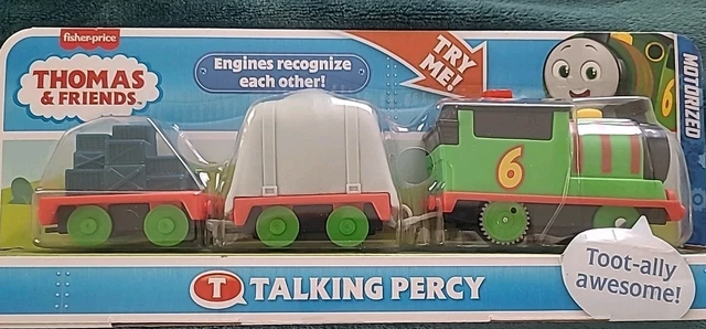 FISHER-PRICE THOMAS AND Friends Talking Percy Motorized Engine Train ...