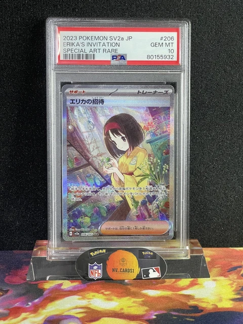 CARTE POKÉMON JAPONAISE PSA 10 GEM COMME NEUF Erika's Invitation 206/165 SAR SV2a 151 EUR 204,23 ...