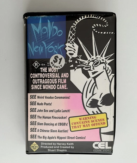 MONDO NEW YORK [VHS] CEL Big Box Ex-Rental Video Tape Harvey Nikolai ...
