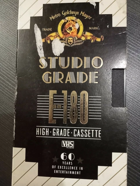 MGM METRO GOLDWYN Mayer Blank VHS tapes Studio High Grade 1X 180 ...
