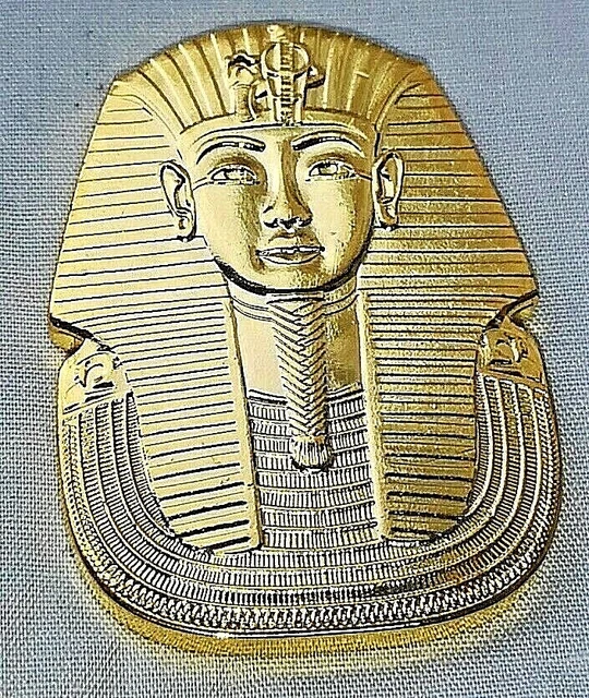 EGYPT PHARAOH GOLD Coin Medal Old Pyramid Sphinx Ancient Death Mask ...