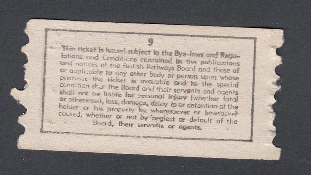 TRAIN PLATFORM TICKET BRB British Railways Board Matlock 3d £2.60 ...