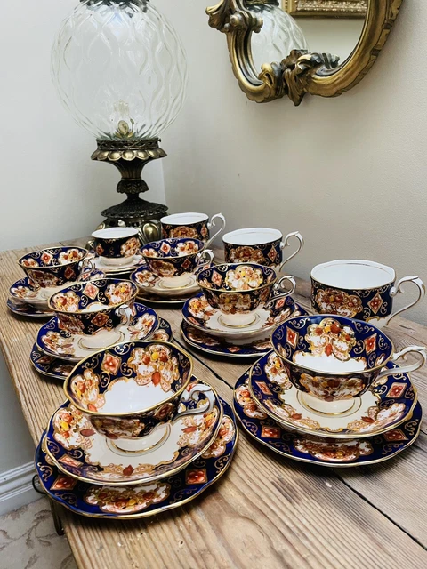 ROYAL ALBERT “HEIRLOOM” COBALT BLUE/GOLD CHINA TEA SET 24pc £215.00 ...