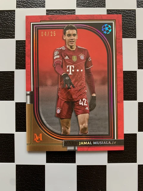 2021-22 TOPPS MUSEUM Collection UCL Jamal Musiala Ruby /25 Bayern ...