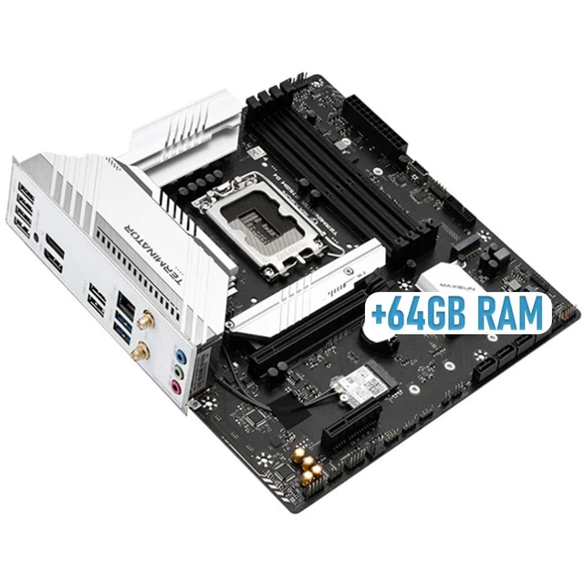 CARTE MÈRE M-ATX B760M DDR4 64GB RAM Core I3 CPU 12 13 GEN Gaming PCIe ...