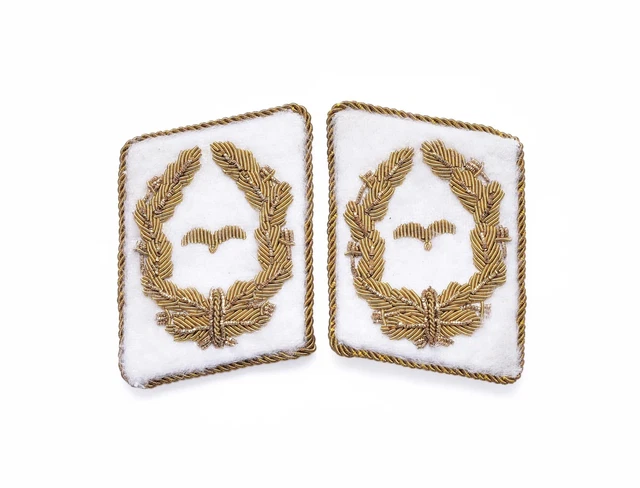 WW2 GERMAN LUFTWAFFE Generalmajor Collar Tabs Antique Finish Replica WH ...
