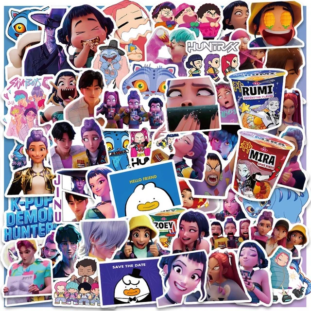 60PCS KPOP DEMON Hunters Sticker Deluxe Vinyl Stickers Laptop Bottle ...