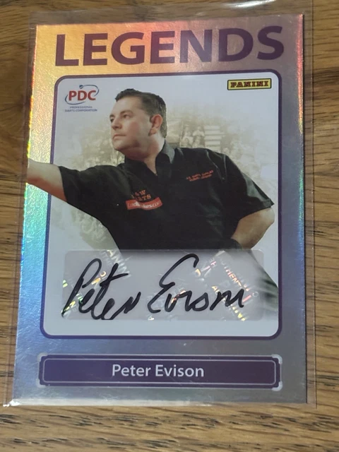 PANINI PDC WORLD DARTS CHAMPIONSHIP 2025 Auto Legend Peter Evison /75 £ ...