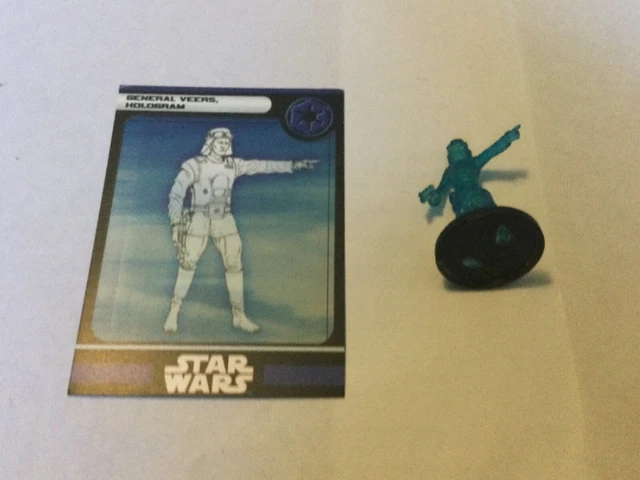 GENERAL VEERS, HOLOGRAM Star Wars Miniatures With Stat Card $16.00 ...