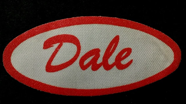 DALE VINTAGE 1960S Cursive Name Patch Uniform Shirt Iron On RARE VHTF ...