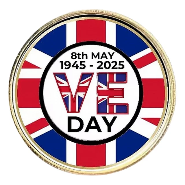 VE DAY BADGE 25mm VE Day National Badge for Patriotic Activities ...