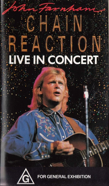 JOHN FARNHAM CHAIN Reaction Live In Concert - Video VHS Pal SirH70 $9. ...