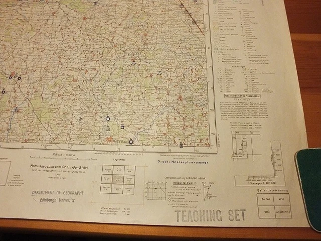 ORIGINAL WW2 GERMAN MAP OF PART RUSSIA. 1941. 1:300000. SMOLENSK area ...