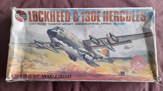VINTAGE (1977) AIRFIX 1/72 Lockheed C-130E Hercules, #09001-0. Complete ...